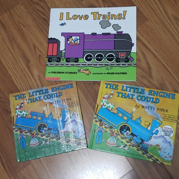 Other | Kids 3 Book Lot Trains The Little Engine New | Poshmark
